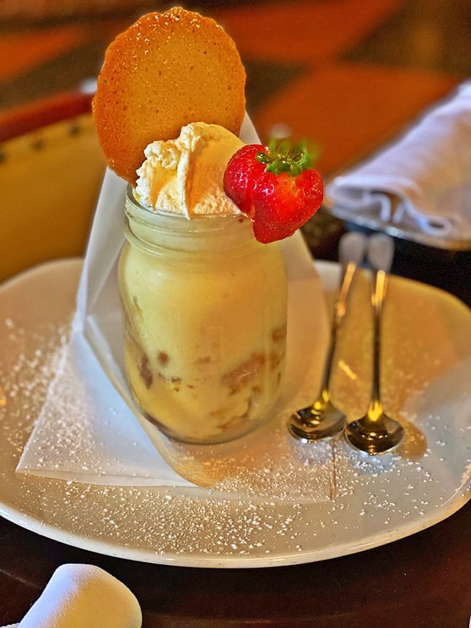 Banana Pudding in a jar: Southern comfort meets hipster chic. It's like a hug from your grandma, but with better Instagram potential.