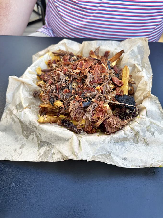 Brisket-loaded cheese fries: Because sometimes you need to treat yourself to a little slice of heaven on earth.