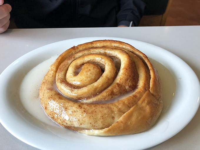 Cinnamon sensation! This gooey, fragrant roll isn't just breakfast - it's a reason to get out of bed in the morning.
