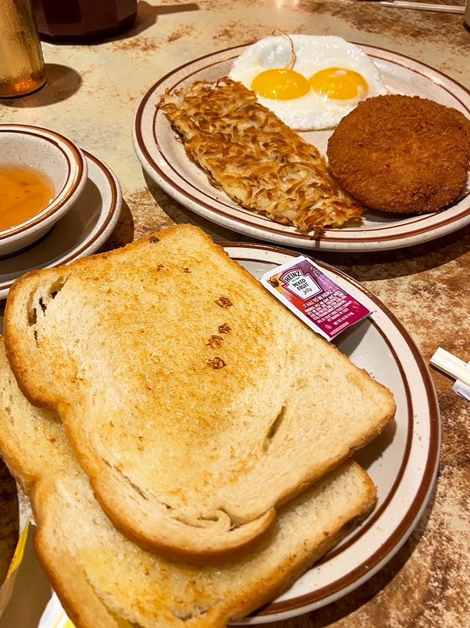 Crab cakes and eggs: The breakfast of champions... or at least those who champion the art of indulgence. A surf and turf morning delight!