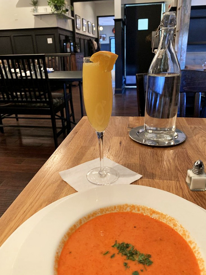 Mimosa o'clock! Because nothing says "I'm adulting" quite like orange juice masquerading as a fancy brunch cocktail.