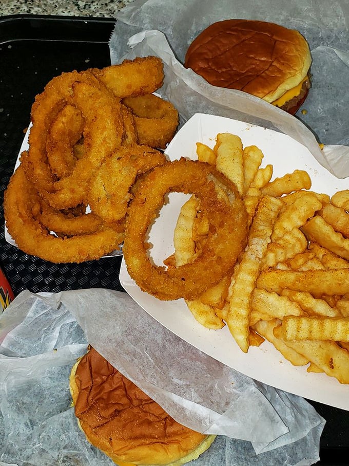Onion rings so perfectly golden, they deserve their own Olympic medal. Crunch factor: 10/10.