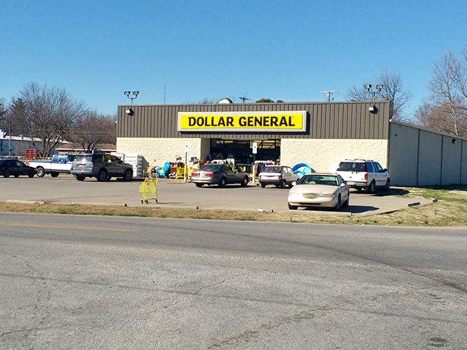 The gathering of the bargain tribe! This parking lot is where savvy shoppers converge, their carts poised for adventure.