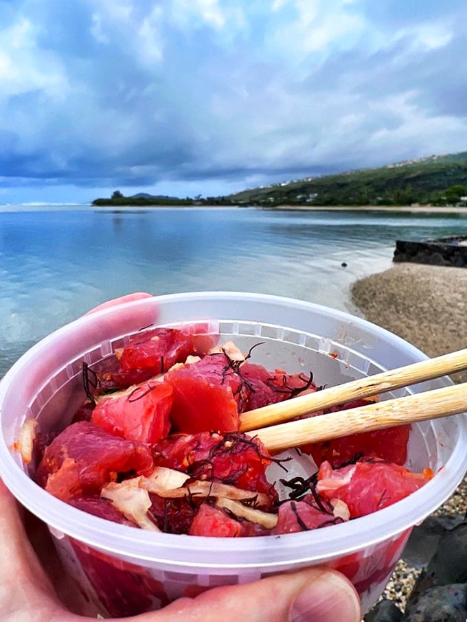 Poke with a view! Nothing beats fresh fish by the beach &ndash; it's like Hawaii in a bowl, with a side of paradise.