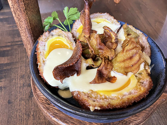 Eggcellent doesn't even begin to cover it! These Scotch eggs are like the James Bond of appetizers &ndash; sophisticated, a little dangerous, and irresistibly British.