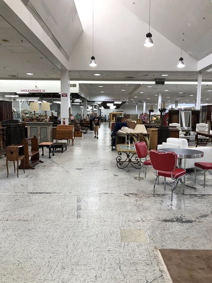 Furniture forest as far as the eye can see. It's like Narnia, but with more recliners and fewer talking lions.