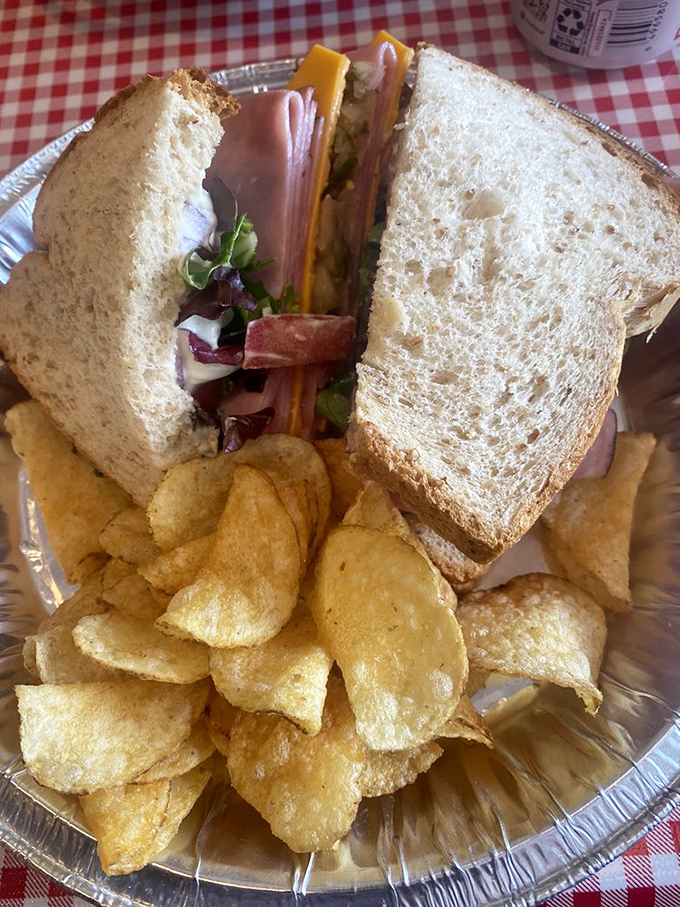 The Lake Pepin sandwich: where land and sea collide in a flavor explosion. It's like a vacation for your taste buds, no sunscreen required.