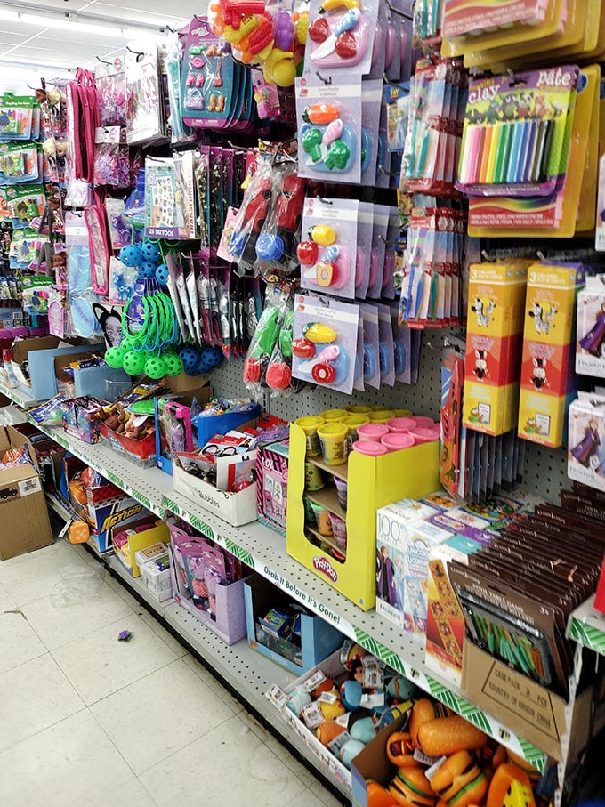 Welcome to the toy aisle, where imagination runs wild and parents' sanity comes to die. From knockoff action figures to questionable playthings, it's a treasure trove of affordable fun.
