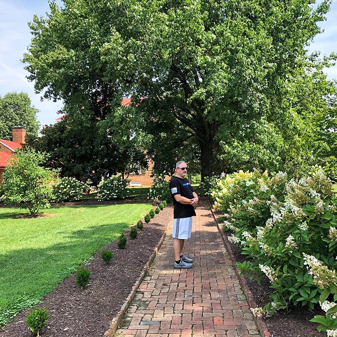 Taking a stroll through history: Where every brick tells a story, and every flower whispers secrets of the past.