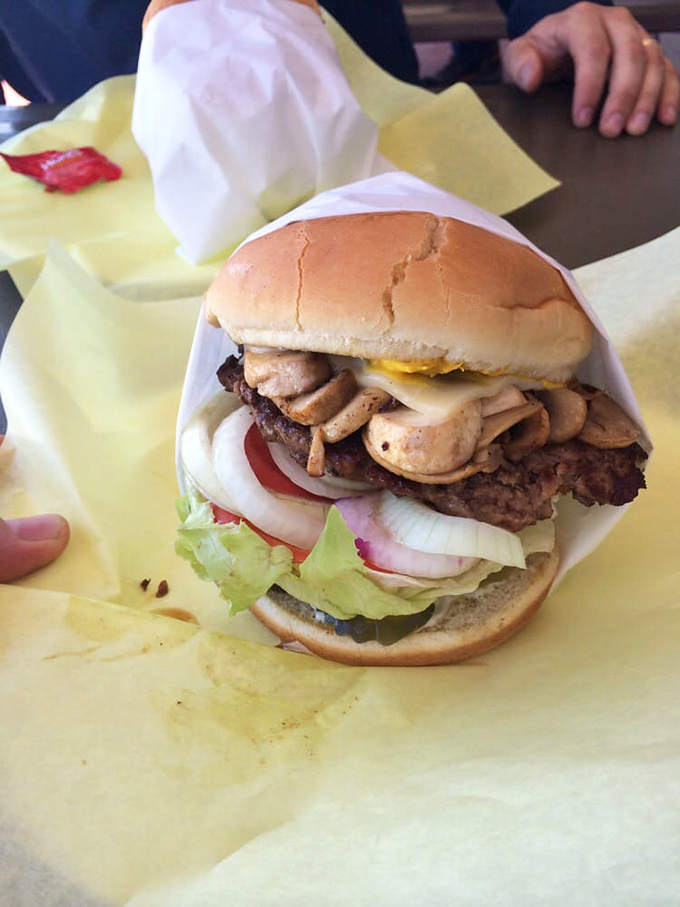 The name doesn't lie – this burger is a gentle giant of flavor that'll have you saying, "Fee-fi-fo-yum!"