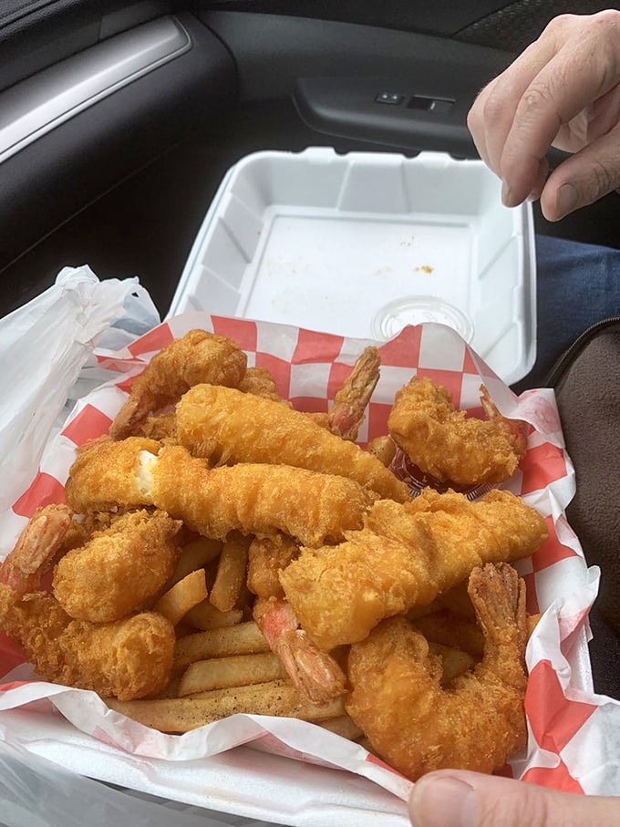 Shrimp on the go: because sometimes you need your seafood fix with the urgency of a bear chasing salmon upstream.