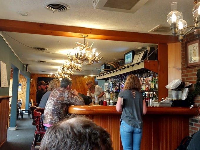At this bar, you're never drinking alone &ndash; there's always a moose or elk keeping watch. It's like a "Cheers" episode set in a hunting lodge.