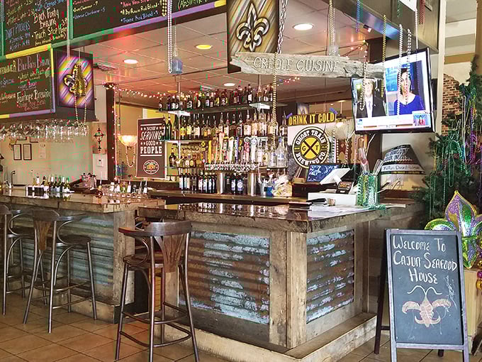 Part rustic charm, part Mardi Gras magic – this bar is where cocktails meet Cajun flair. It's like New Orleans decided to vacation in your neighborhood.