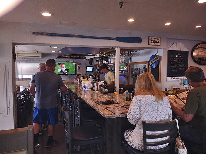 Belly up to seafood bliss! Petey's bar is where tall tales and cold brews flow as freely as the nearby ocean tides.