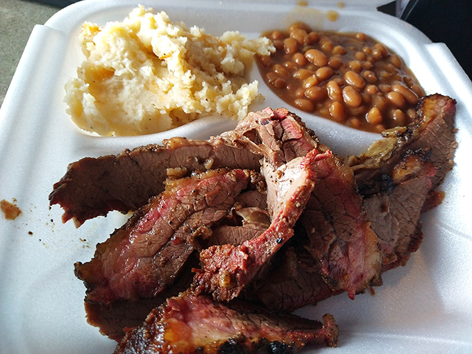 Brisket so tender, it practically slices itself. Paired with sides that'll make you forget vegetables were once your nemesis.