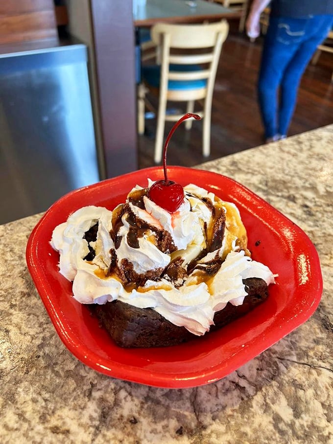 When a brownie meets ice cream and whipped cream, resistance becomes futile and diets become tomorrow's problem.