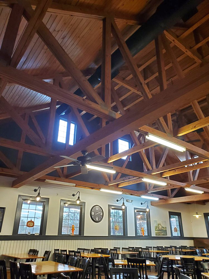 Those wooden ceiling beams aren't just architectural features &ndash; they're structural support for holding up all the food happiness happening below.