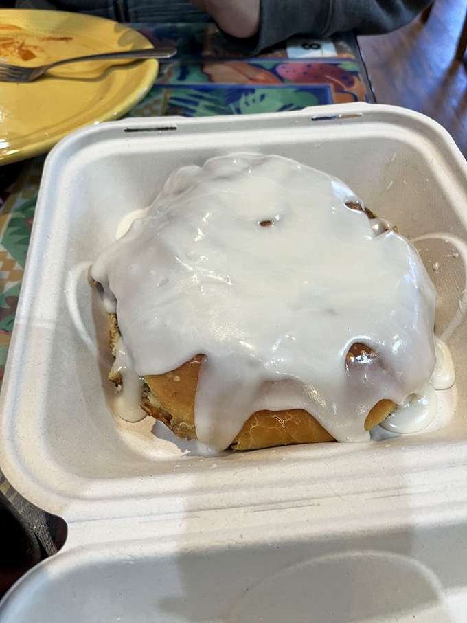 This cinnamon roll isn't just dessert disguised as breakfast&mdash;it's a warm hug in pastry form, dripping with sweet surrender.