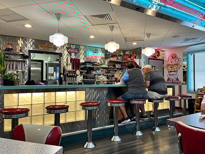 Pull up a stool and watch the magic happen! This counter's seen more stories than a library and served more shakes than you can count.