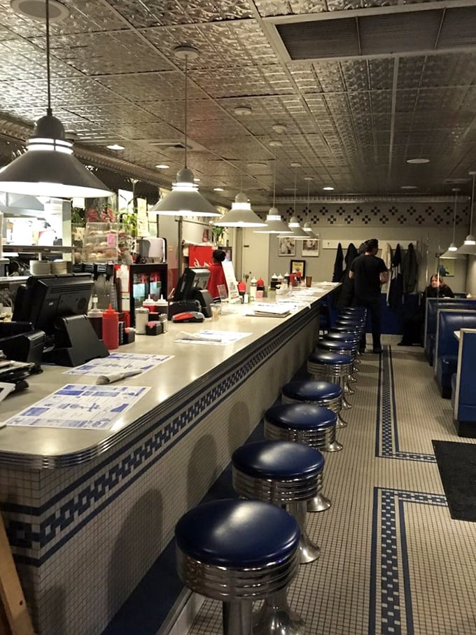 Take a seat at the counter and watch the short-order magic happen. It's dinner and a show, folks!