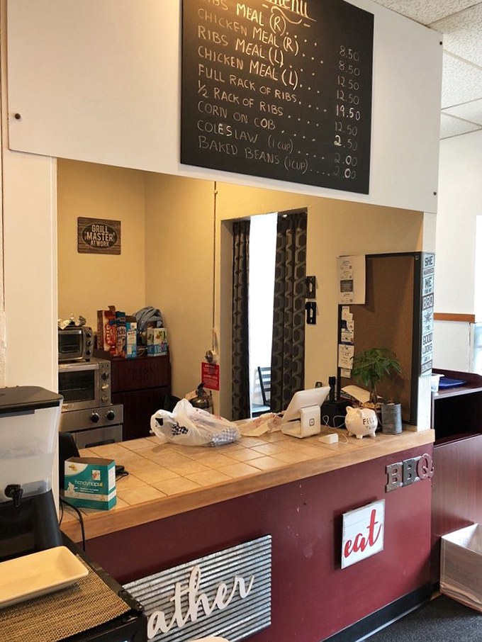 Where BBQ magic happens. This counter is like mission control for your taste buds, launching flavor rockets straight to your mouth.