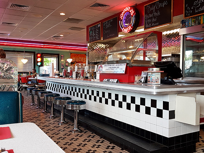 That counter isn't just for dining—it's front-row seating to the short-order ballet, where Wyoming's breakfast dreams come true one plate at a time.