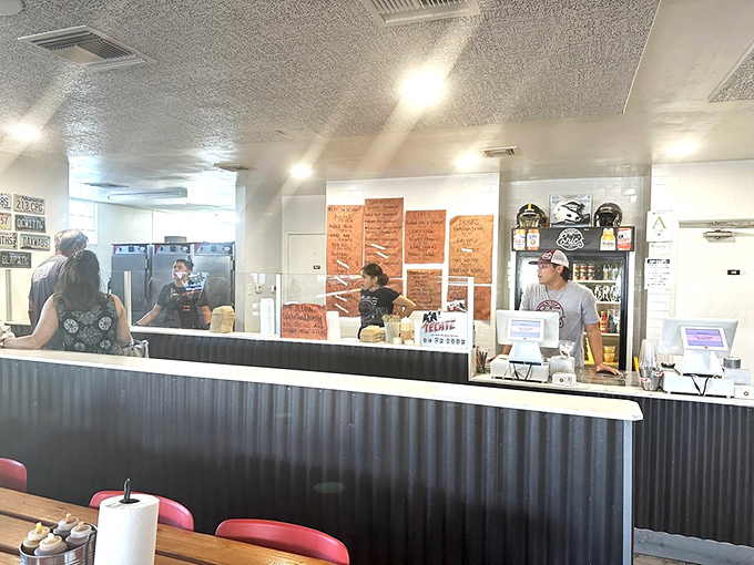 Where the magic happens&mdash;watching your order being sliced at this counter is like front-row seats to a carnivorous ballet.