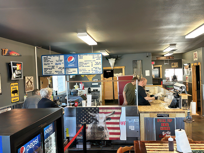 Where the magic happens! This counter area is command central for barbecue bliss, serving up smoky delights with a side of friendly banter.