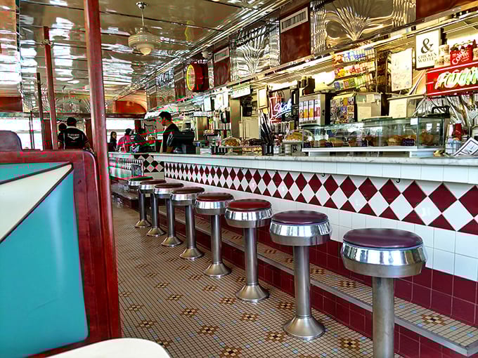 Pull up a stool and join the breakfast club. At this counter, you're always in the cool kids' group.