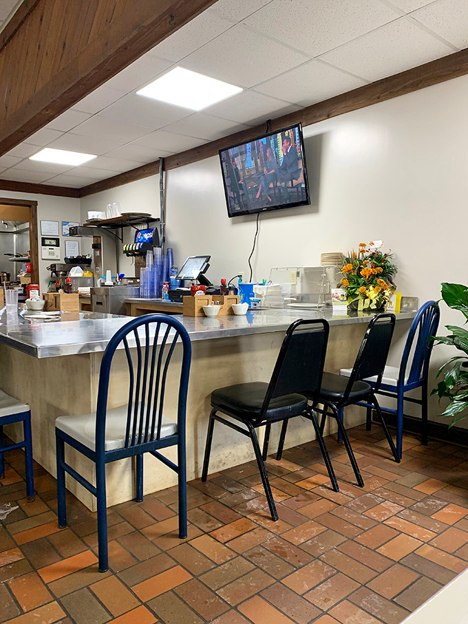 Pull up a chair at the counter. It's not just a seat; it's front-row tickets to the breakfast show!