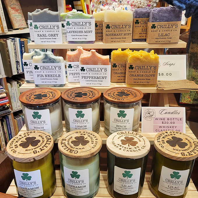 Crilly's soaps and candles: Because even bookworms need to smell nice. Who says you can't judge a book by its cover... scent?