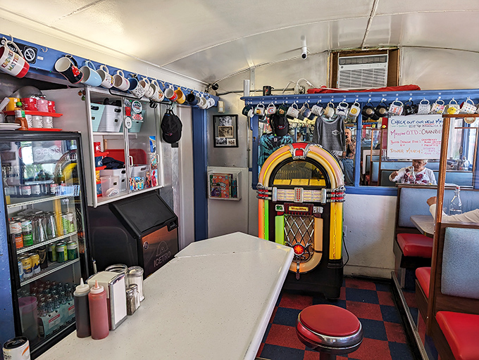 The jukebox stands sentinel in the corner, ready to provide the soundtrack to your breakfast symphony of clinking forks and coffee refills.