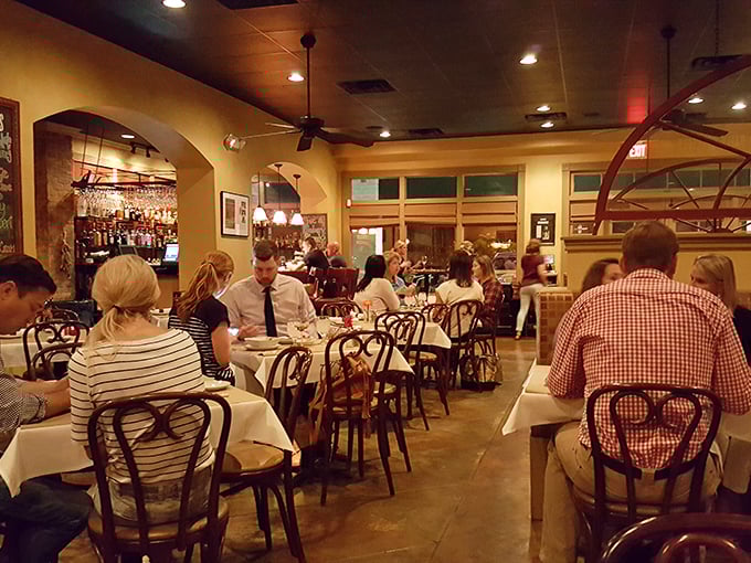 A bustling dining room that feels like the best dinner party you've ever attended. Everyone's invited, and the conversation's always flowing!