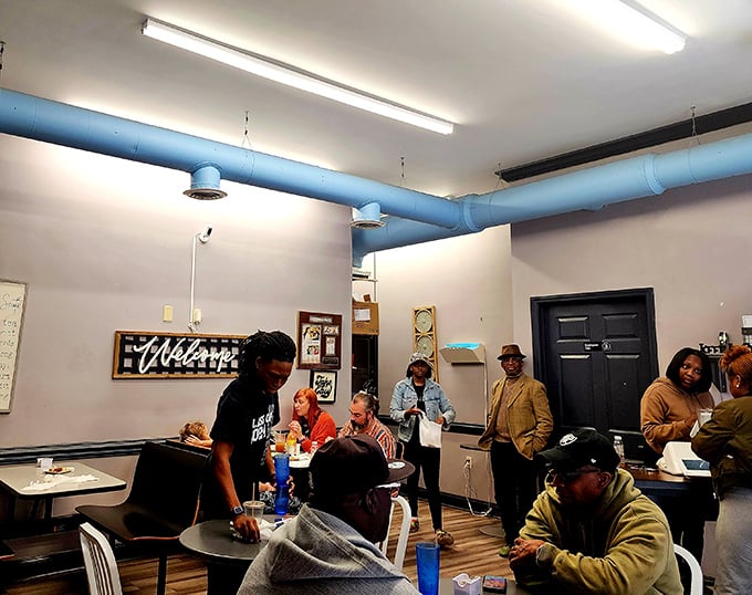 A slice of local life served with a side of friendly chatter. It's where strangers become friends over shared love of good eats.