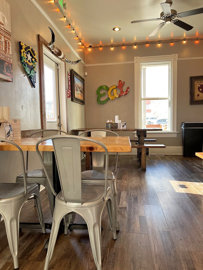 "Where every meal feels like a family reunion, minus the awkward small talk." Cozy booths and friendly faces make this dining area feel like home.