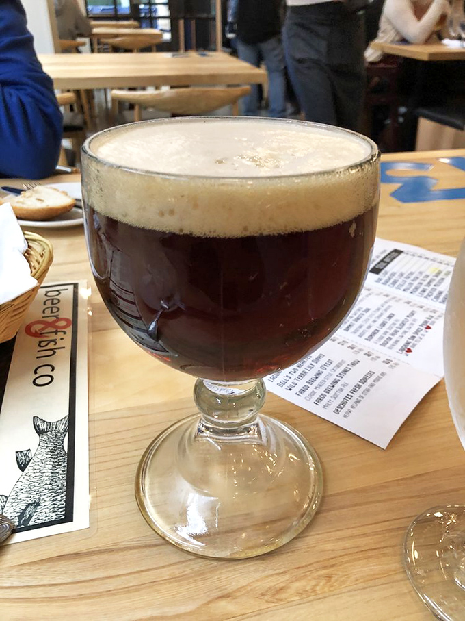 Holy hops, Batman! This draft beer is darker than the Gotham night and probably packs more punch than the Caped Crusader himself.