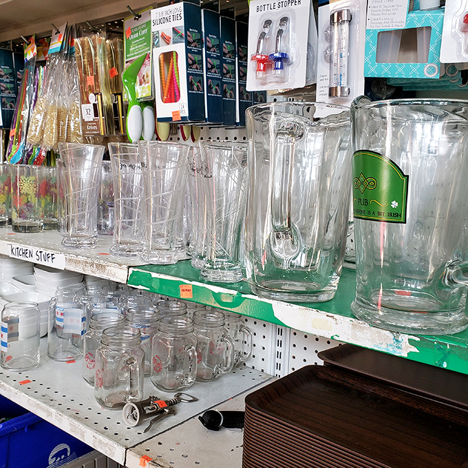 Raise a glass to eclectic finds! This mishmash of glassware is perfect for mad scientists and mixologists alike. Cheers to unique sips!