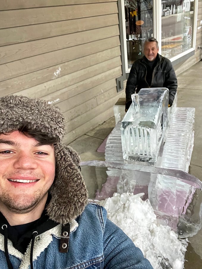 Ice, ice baby! Shipshewana's ice festival turns winter into a frosty playground. It's like Elsa from "Frozen" decided to redecorate the town.