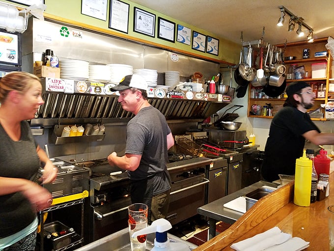Watch the culinary magic unfold in this open kitchen. It's like Food Network, but with 100% more Southern charm.