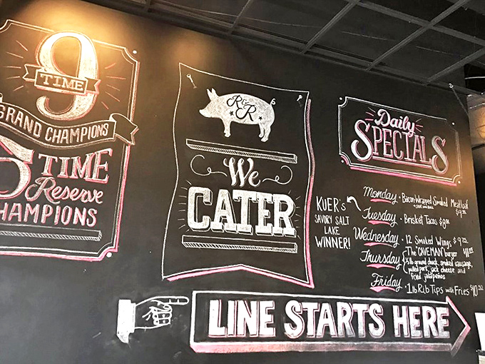 The writing's on the wall &ndash; and it's making our mouths water! This chalkboard menu is a roadmap to flavor paradise.