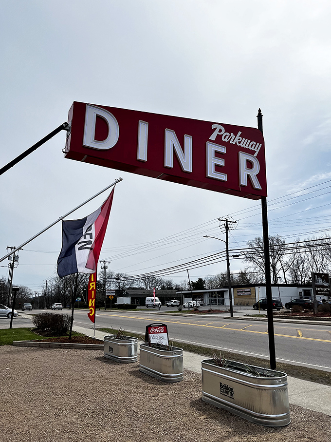 That sign isn't just advertising &ndash; it's a beacon of hope for hungry travelers and comfort food enthusiasts alike.