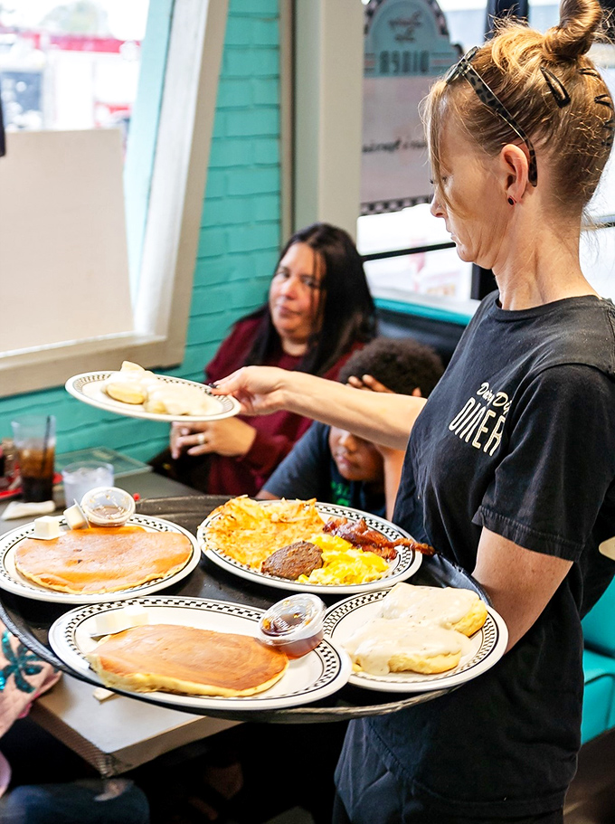 Service with a smile! The staff at Dairy Dip Diner don't just serve food, they serve up a heaping helping of good old-fashioned Southern hospitality.