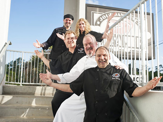 The dream team behind the steam! These folks know their way around a crustacean or two.