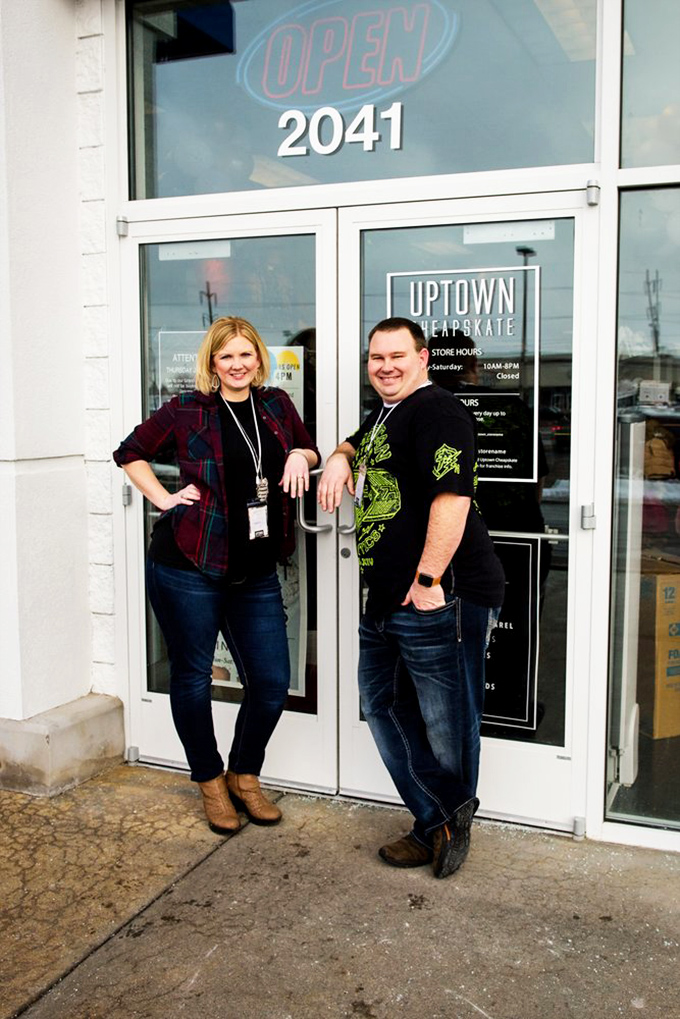 Step into style! The inviting entrance promises a world of fashion finds inside. It's like the wardrobe to Narnia, but with better outfits.