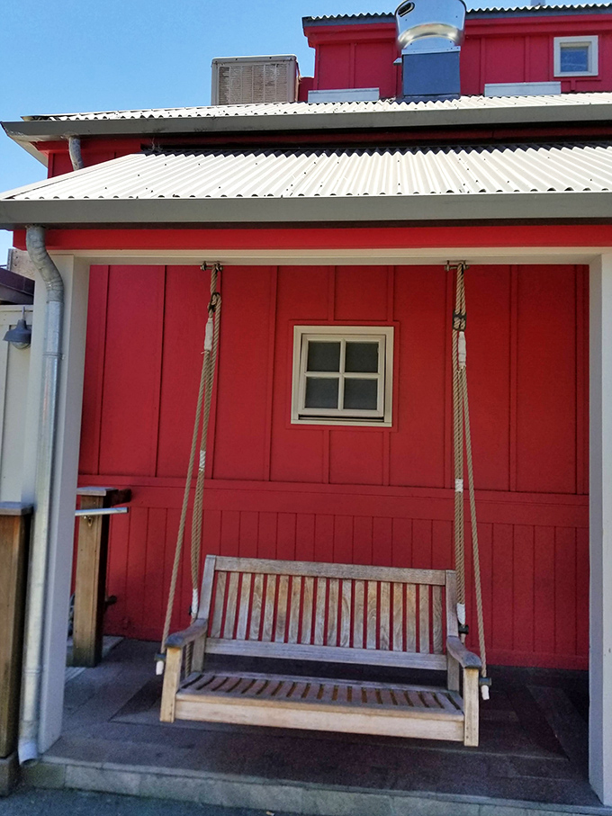 Swing into relaxation before your meal. This porch swing is the perfect spot to practice your "I'm too full to move" pose.