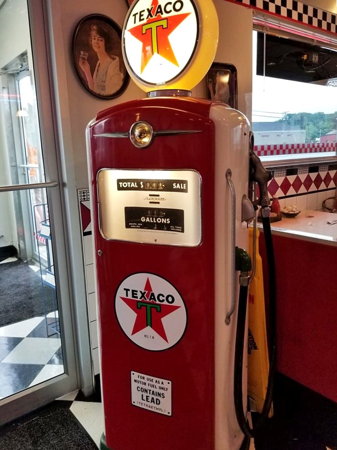Fill 'er up with nostalgia! This vintage pump dispenses memories of simpler times and cheaper gas.