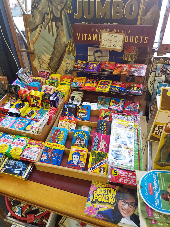 Nostalgia overload! These vintage trading cards are a pop culture time capsule. Superman and Magnum, P.I. in one place? Great Scott!