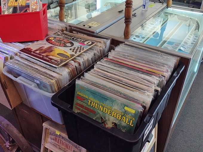 Vinyl paradise! Flip through these crates and you might just find the soundtrack to your misspent youth or your parents' first dance.