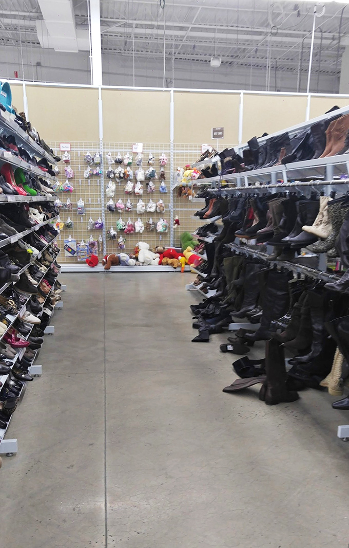 Boot boulevard meets sneaker street in this footwear fantasyland. Left shoe, meet right&mdash;your forever home awaits a savvy shopper.