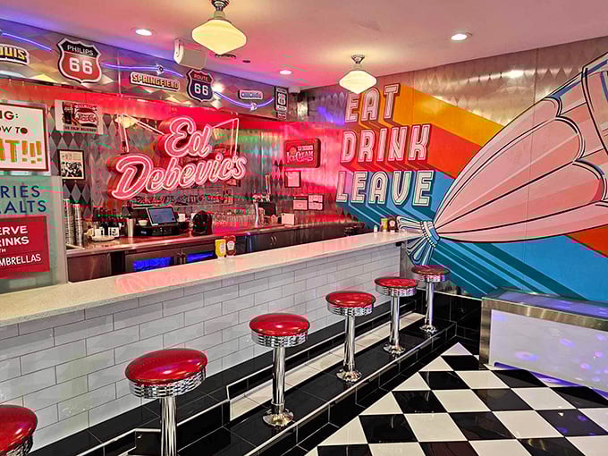 Belly up to nostalgia! This bar serves up shakes and sass in equal measure. Don't be surprised if you leave feeling like the Fonz.
